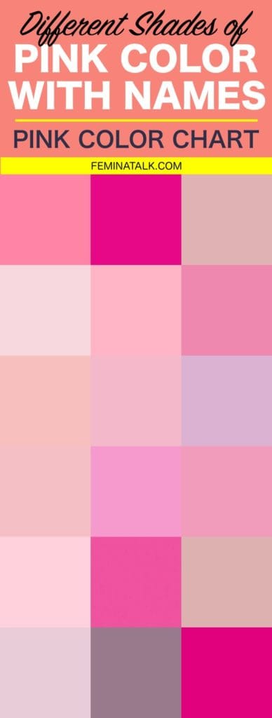 30 Different Shades of Pink Color with Names | Pink Color Chart