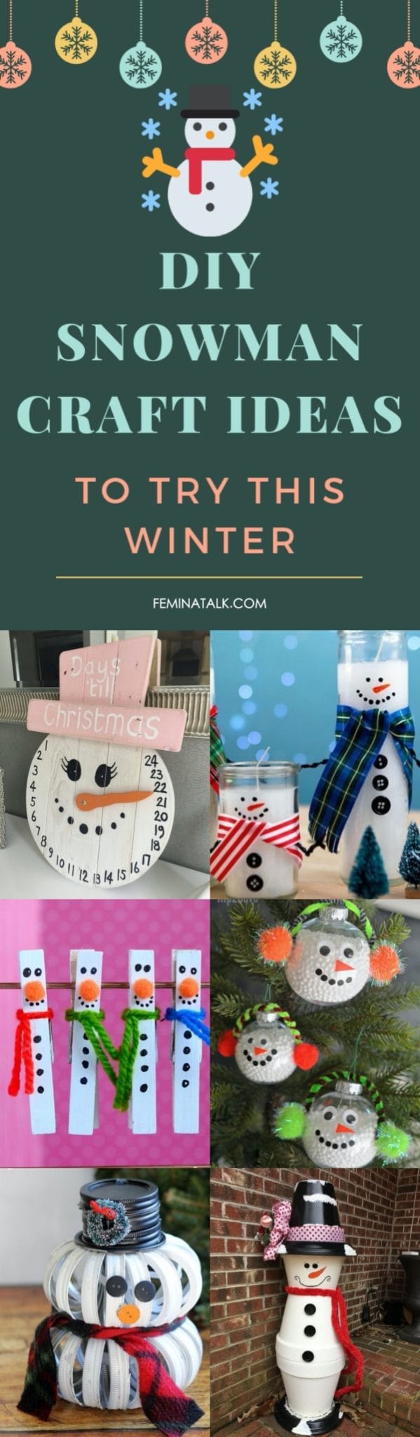 60+ DIY Snowman Craft Ideas For This Winter – FeminaTalk